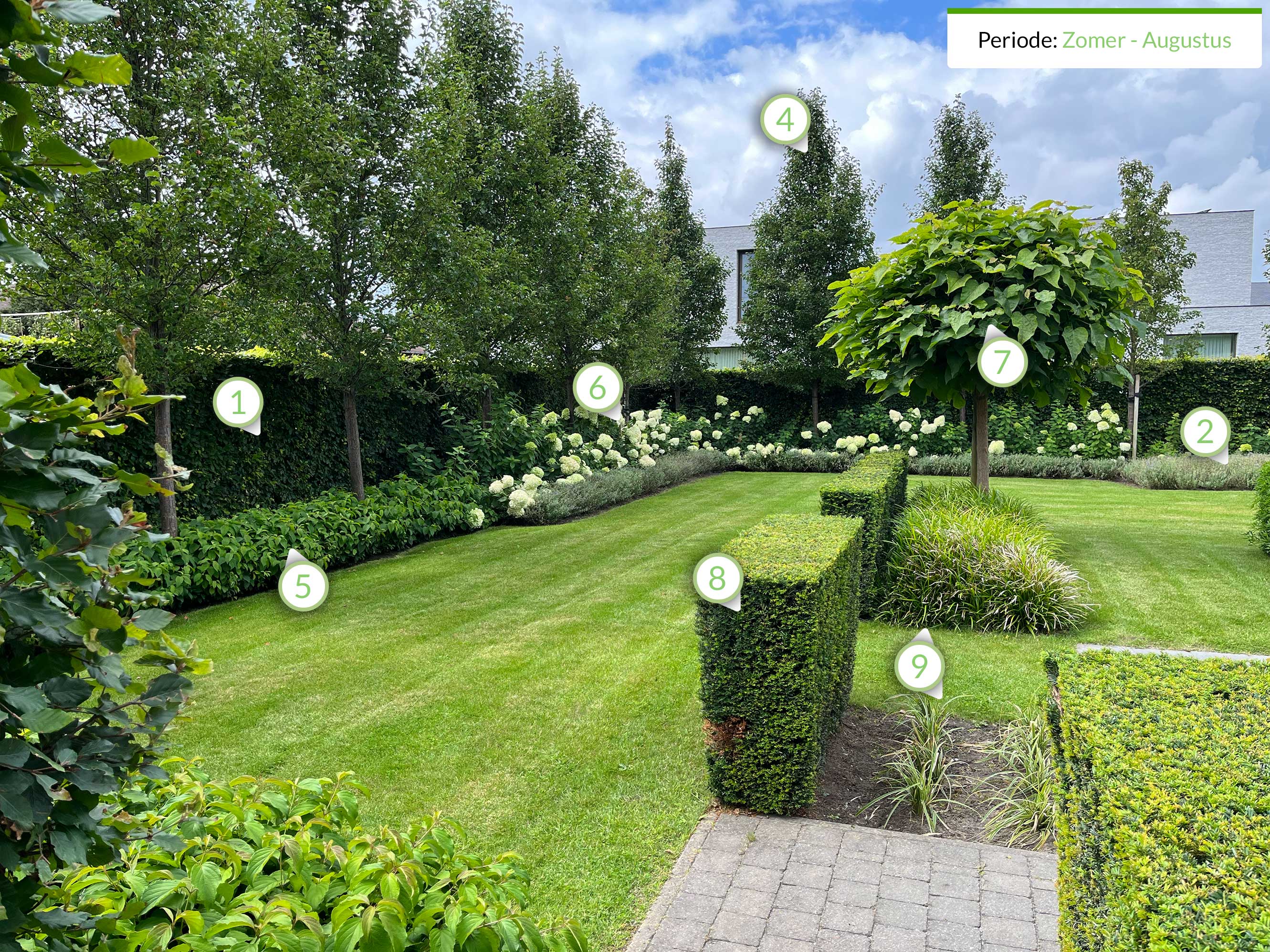 Landelijke tuin met zwembad - Lochristi - Uw Tuingids